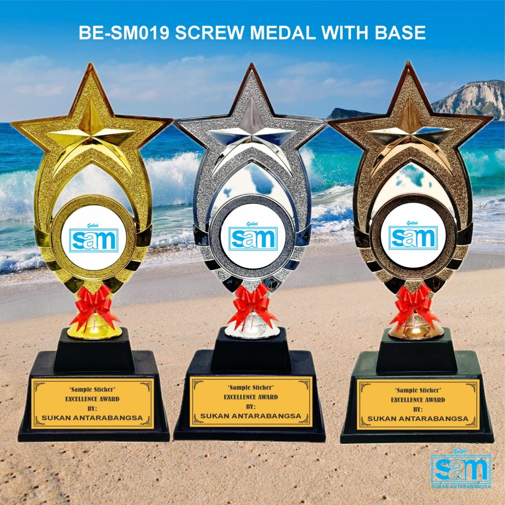 Plastic Trophy BE-SM019 Screw Medal (School Sports Gift and Brilliant ...