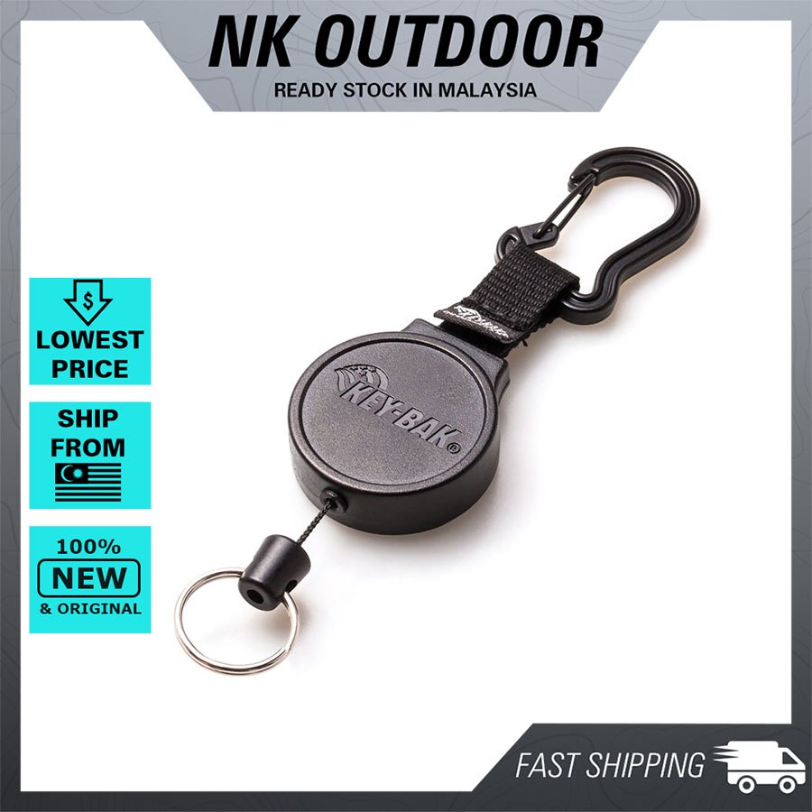 KEY-BAK MID6 Heavy Duty Retractable Keychain (With Carabiner) | Shopee ...