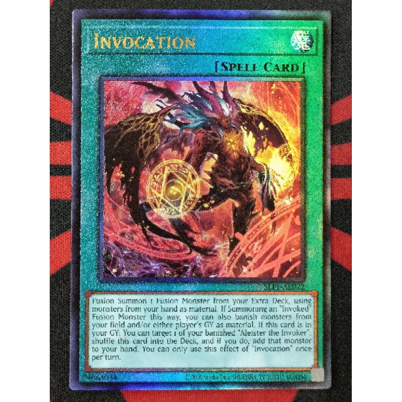YUGIOH KONAMI SLF1-AE032 Invocation (alternate art) | Shopee Philippines