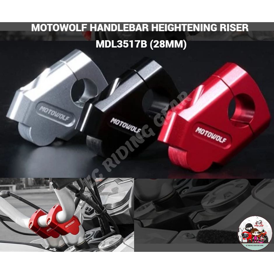 MOTOWOLF HANDLEBAR HEIGHTENING RISER MDL3517B (28MM) | Shopee Philippines