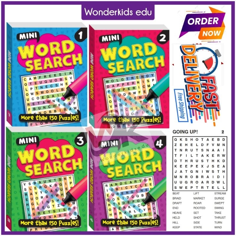 Word Search Book for Kids Mini Word Search Crossword Puzzles Puzzle ...