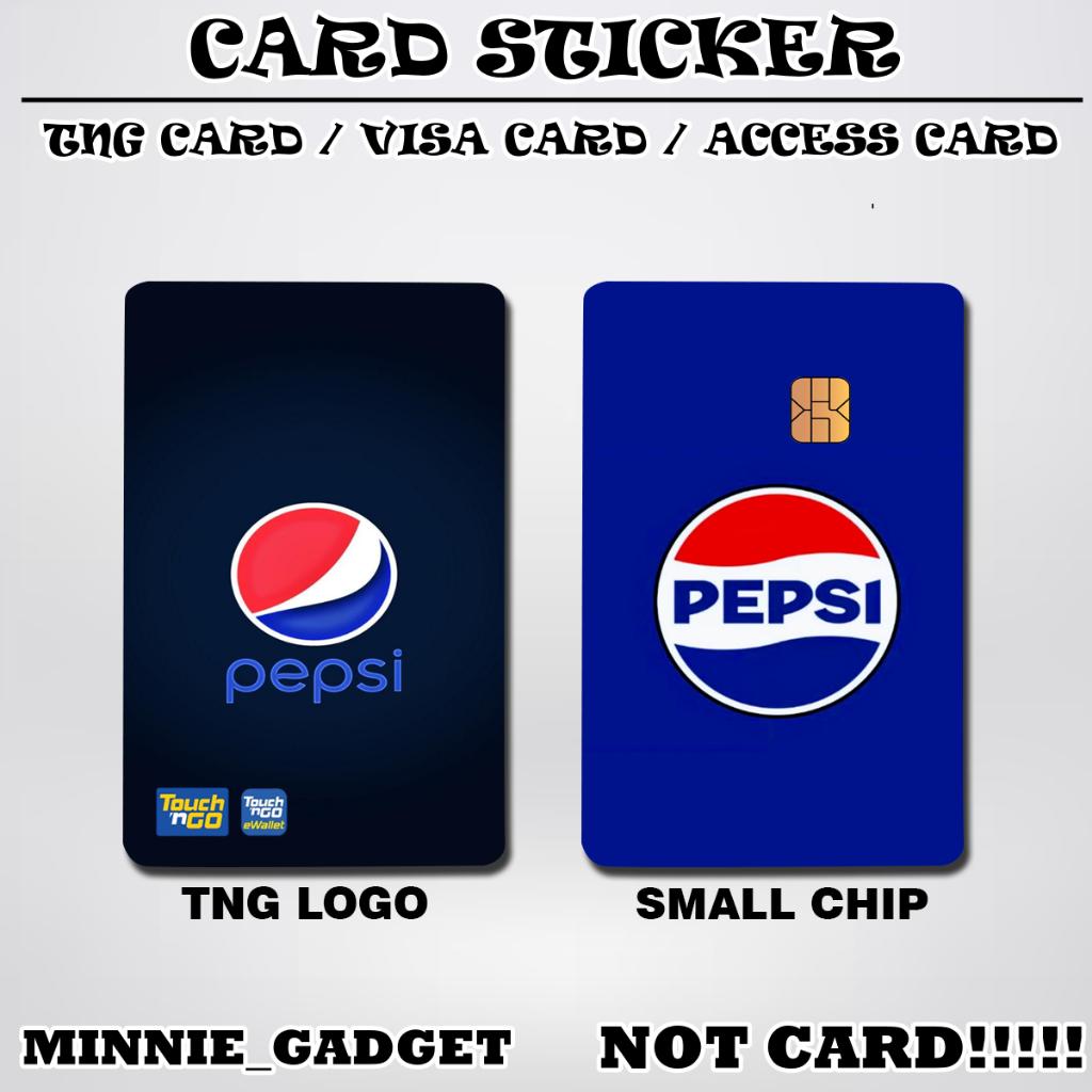 [ PEPSI ] Touch n Go Card Sticker Cover TNG / MASTER / VISA / CREDIT ...
