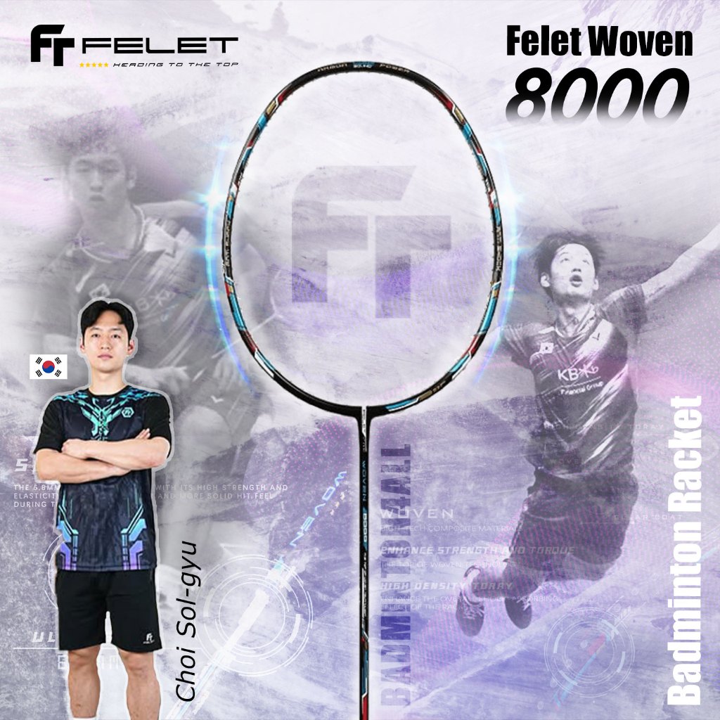 NEW ARRIVAL FELET WOVEN 8000 BADMINTON RACKET | Shopee Philippines
