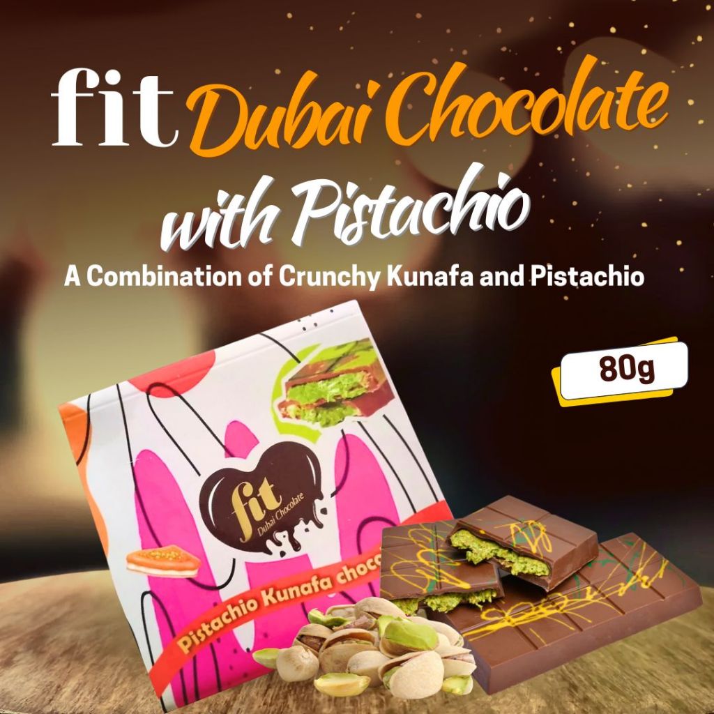 FIT CHOCOLATE 80 g, CHOCOLATE BAR VIRAL, CHOCOLATE KUNAFA / Chocolate ...