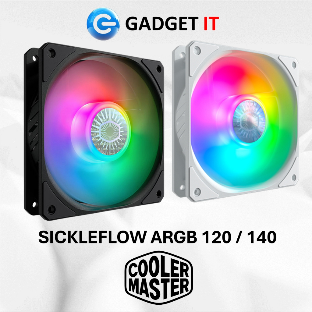 COOLER MASTER SICKLEFLOW ARGB 120 / 140 PC CASE FAN ( BLACK / WHITE ...