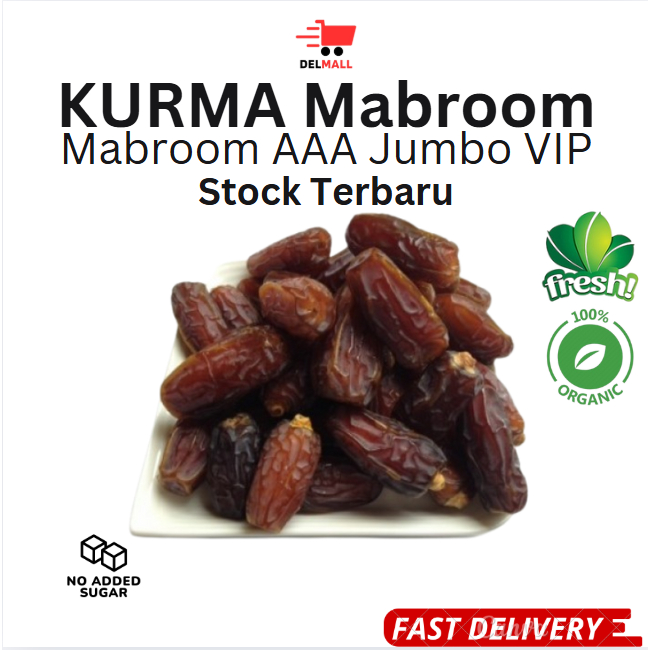 DELMALL Kurma Mabroom / Mabroum AAA Jumbo VIP Dates Mini Pack 120g/250g ...