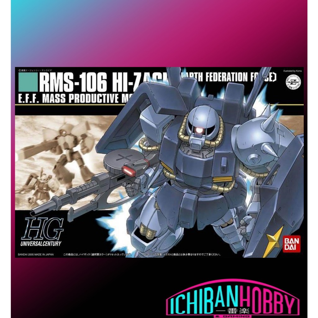 BANDAI HG 1/144 RMS-106 HI-ZACK (EARTH FEDERATION FORCE) | Shopee ...