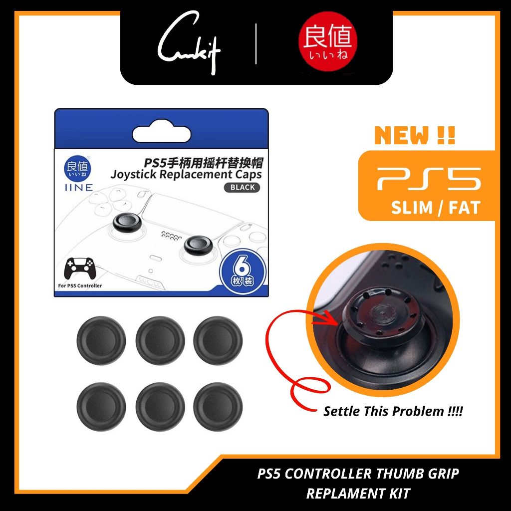 IINE PS5 Controller Thumb Grip Cover Replacement Caps support PS5 ...