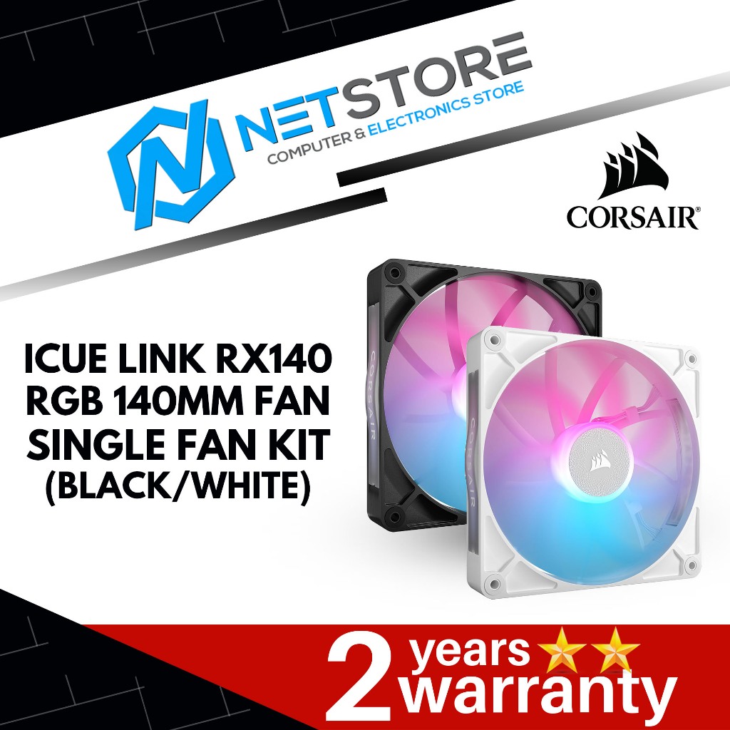 CORSAIR iCUE LINK RX140 RGB 140mm RGB Fan, Single Fan (BLACK/WHITE) | Shopee Philippines