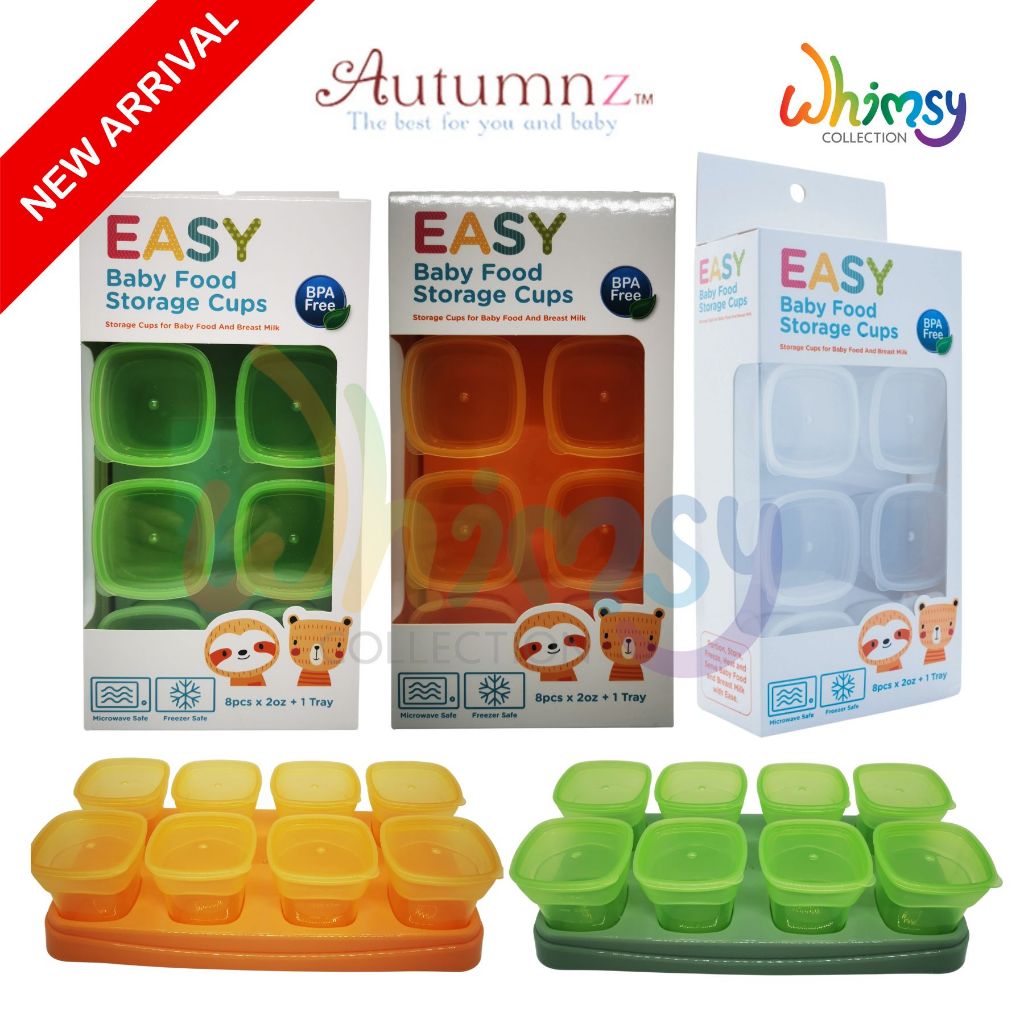Autumnz Easy Breastmilk / Baby Food Storage Cups (2oz / 4oz ) *White ...