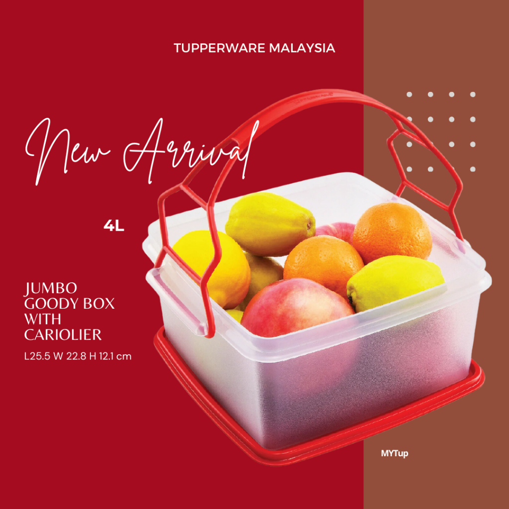 Tupperware Jumbo Goody Box with Cariolier (1) 4L | Shopee Philippines
