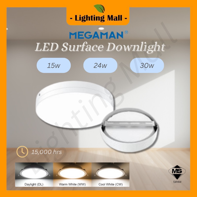 MEGAMAN Surface Led panel Light High Quality | Shopee Philippines