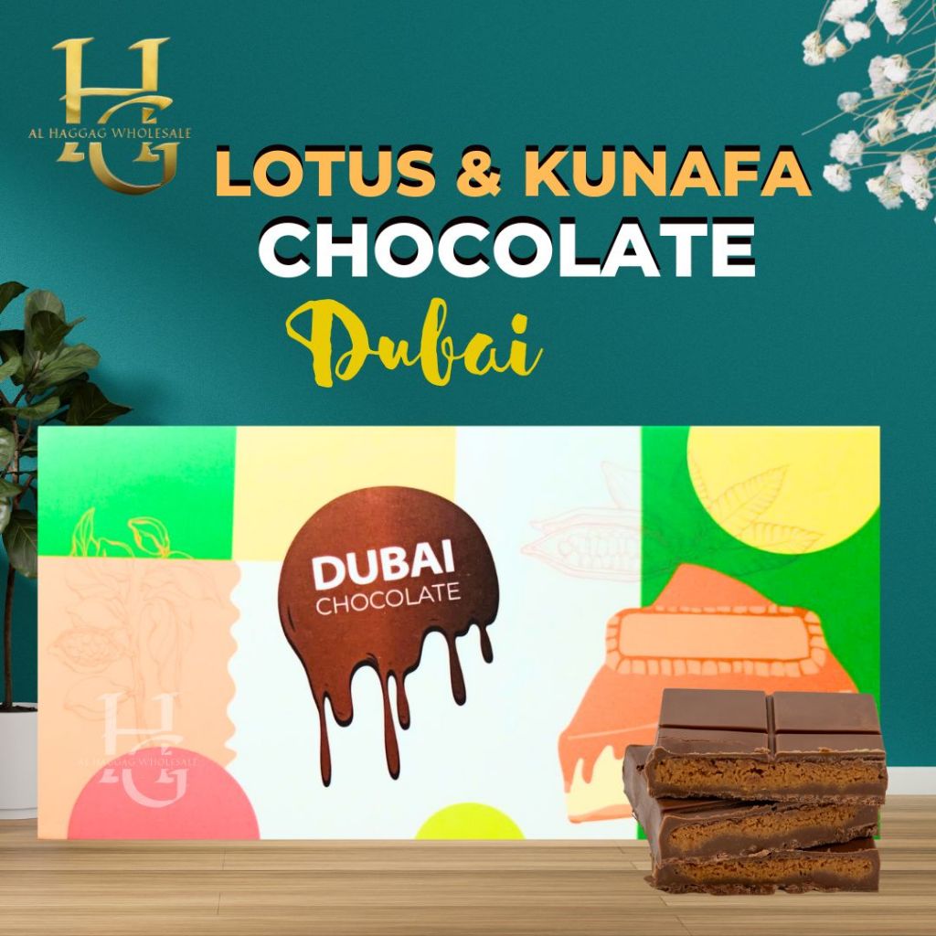 Kunafa Lotus and Chocolate 200g Chocolate Dessert Bar | Shopee Philippines