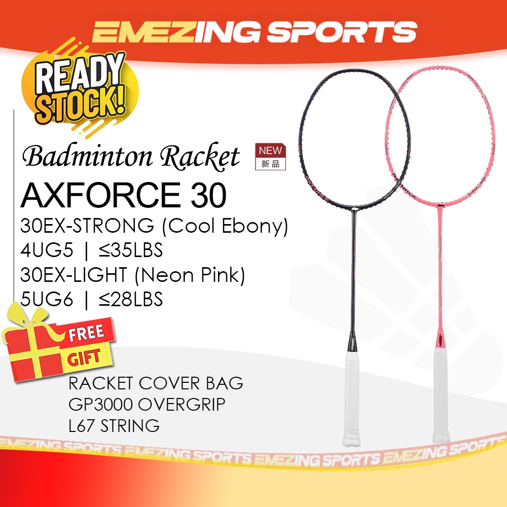 Axforce 30 EX-STRONG / EX-LIGHT Badminton Racquet Unstrung (Free Grip ...