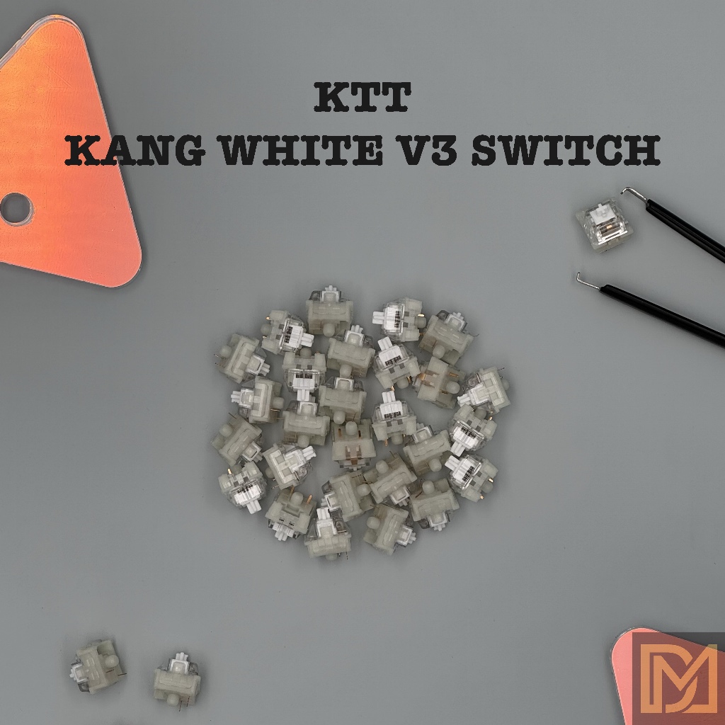 [LUBED] KTT Kang White V3 Switch 3 pin Thock POM Mechanical Linear ...