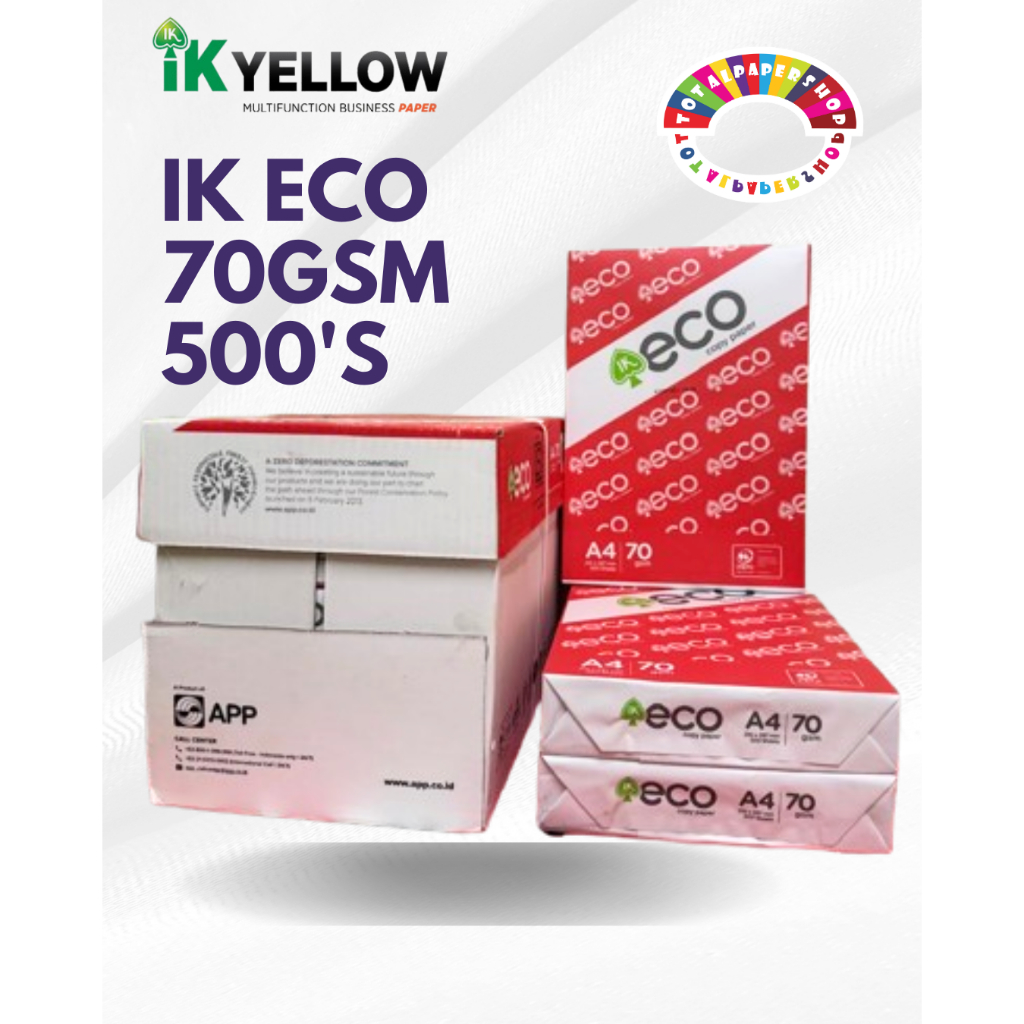 IK ECO A4 Paper 70GSM/80GSM/ECO Copy Paper Paper Photocopy Paper White ...