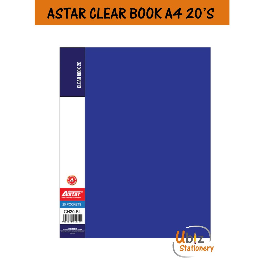 Astar Clear Book File A4 20's - Blue | Shopee Philippines