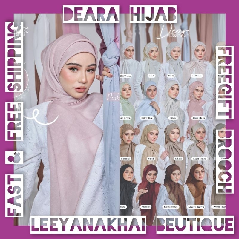 Tudung Bawal Plain Dear Dearaya Monogram Deara Tumhara Sinar Dearaya ...