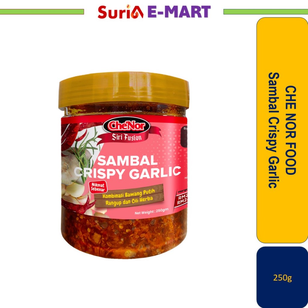 Che Nor Food Sambal Crispy Garlic 250g | Shopee Philippines