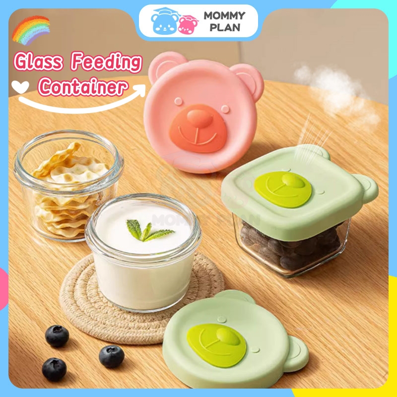 140/170ML Baby Food Container Glass Storage Box Freezer Microwave Safe ...