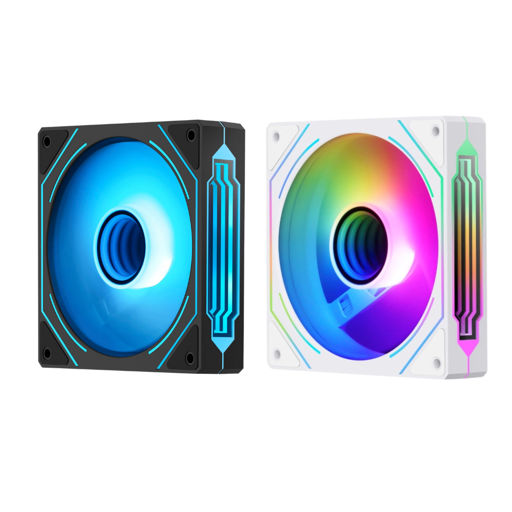 Segotep HB12 ARGB RGB SYNC BLACK WHITE ARGB RGB Case Chassis Casing Fan ...