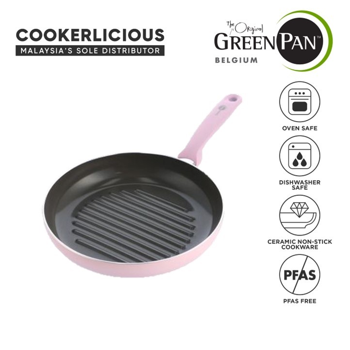 Greenpan Torino Pink 28cm Grill Pan | Shopee Philippines