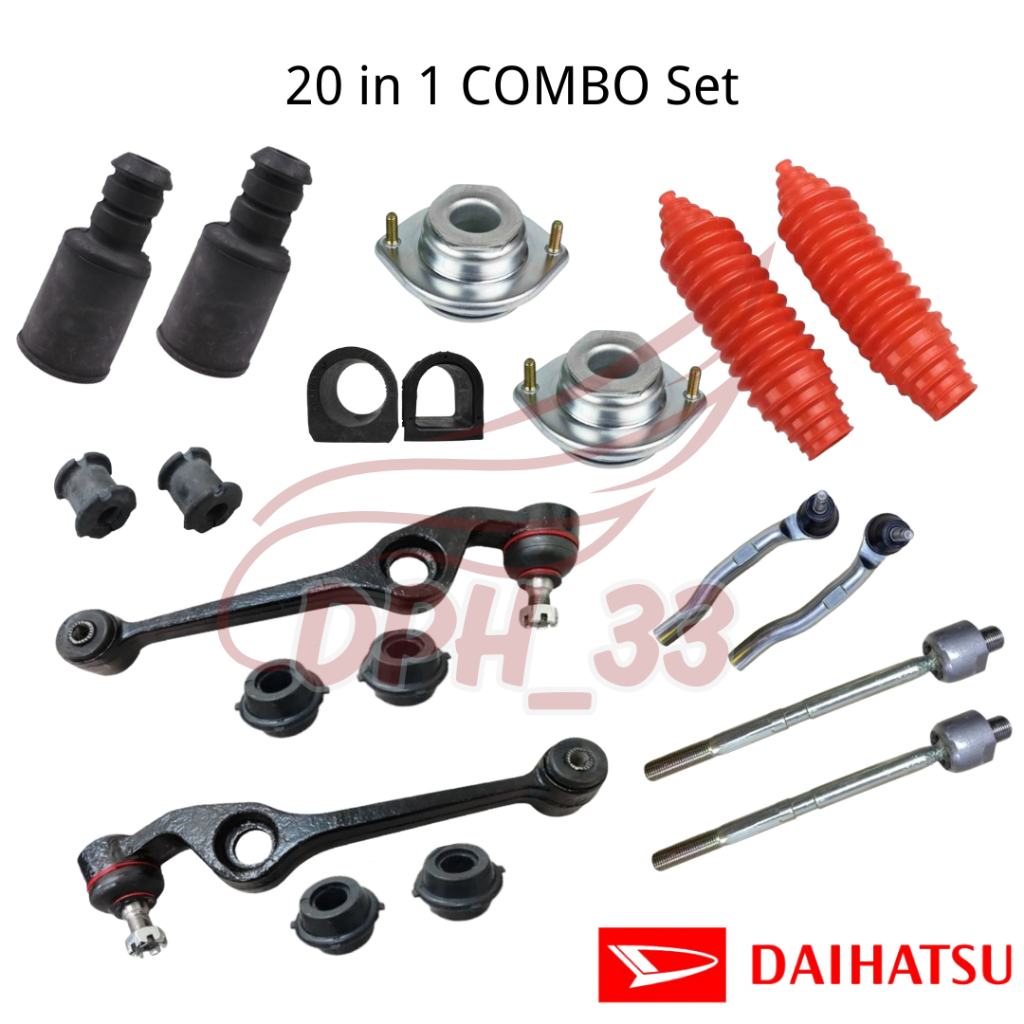 [20 IN 1 SET] Front Lower Arm Abs Mounting Cover Stabilizer Bar Bush ...