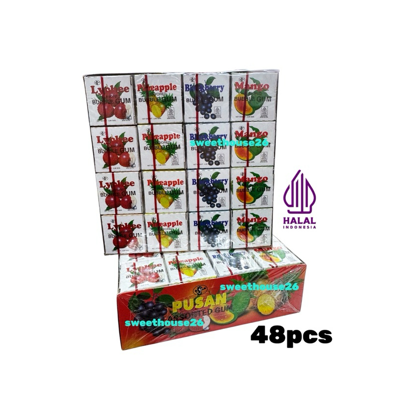 Pusan Bubble Gum 48pcs Childhood Snack(Halal) | Shopee Philippines