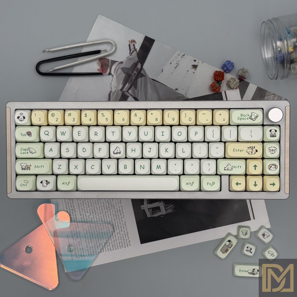 Pochacco Keycap PBT MOA Dye Sub Keycaps 141pcs Sanrio For Mechanical ...