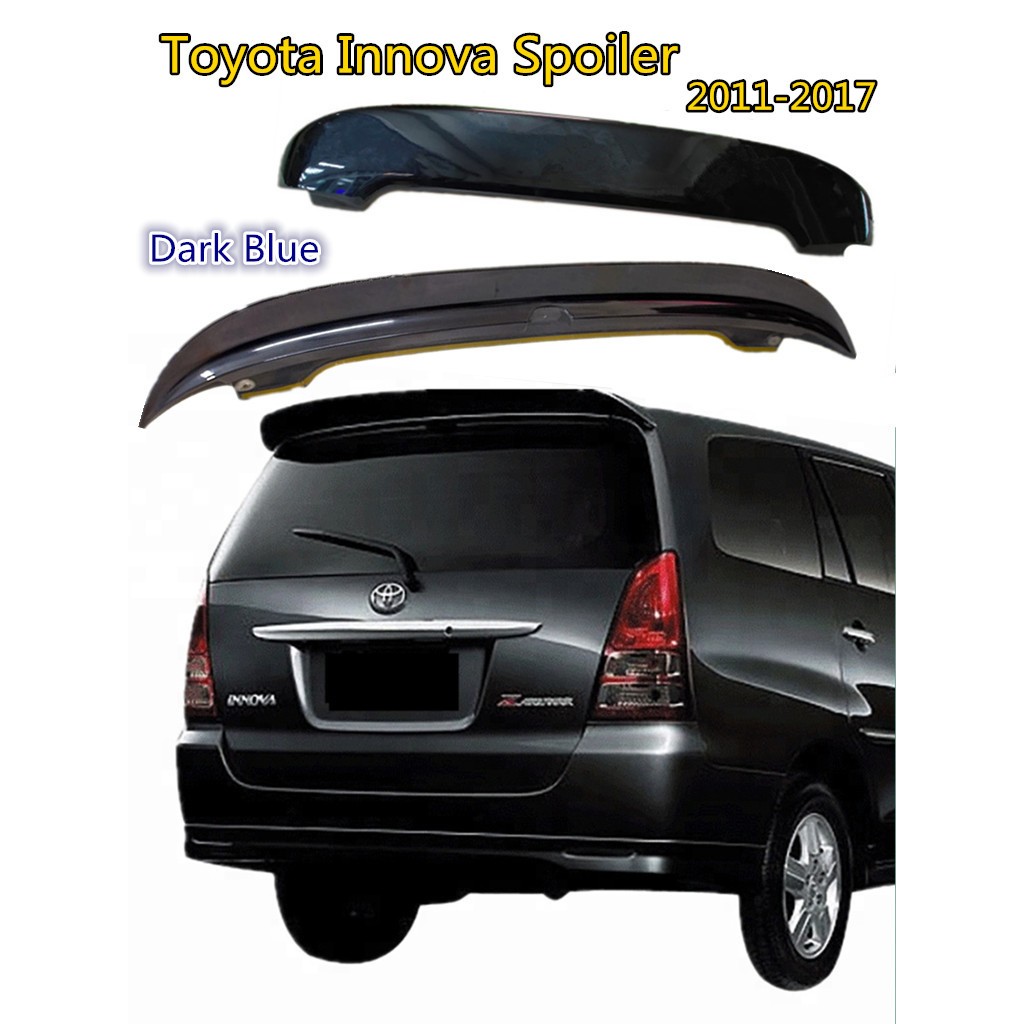 Toyota Innova 2011-2017 Spoiler With Paint Metallic Dark Blue Colour ...