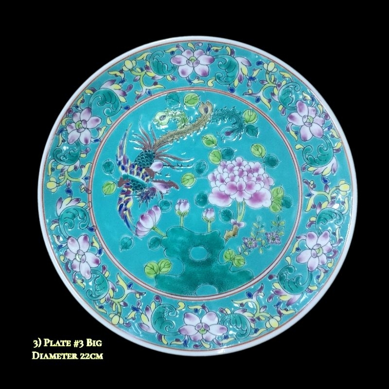 Peranakan Nonya Nyonya Hand Painted Ceramic Plate Diameter 17.5cm, 20cm, 22cm, 26.5cm | Shopee ...