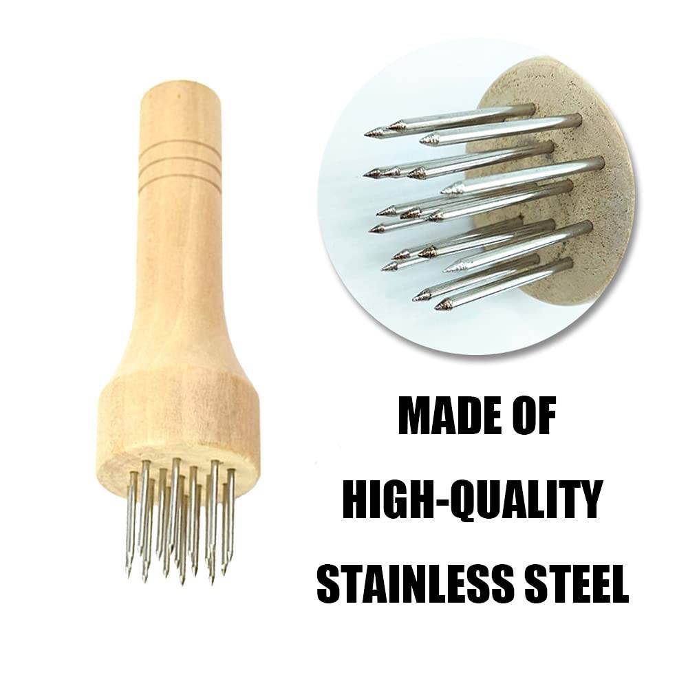 Meat Tenderizer with Wood Handle / Meat Spike / Pencucuk Cucuk Daging ...