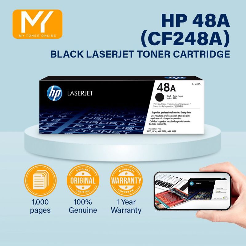 HP 48A / CF248A BLACK LASERJET PRO BLACK TONER CARTRIDGE / FOR PRINTER ...