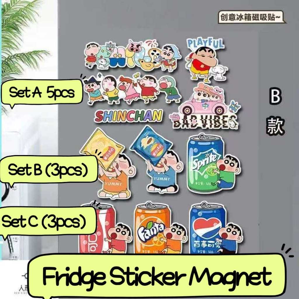 Shin Chan Fridge Magnet Stickers Decorative Magnet Style Fridge Magnet ...