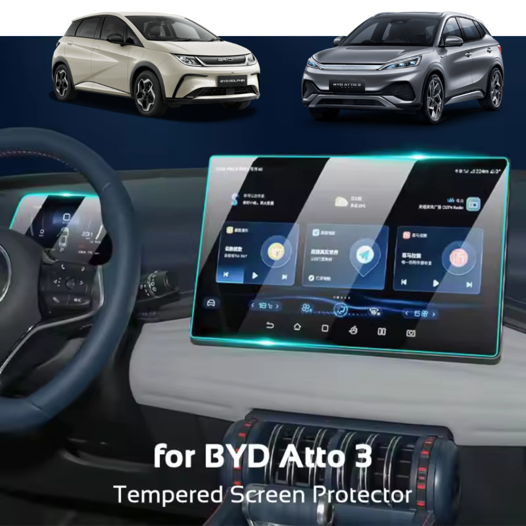 BYD Atto 3 BYD Dolphin Tempered Glass Digital Meter Screen Protector ...
