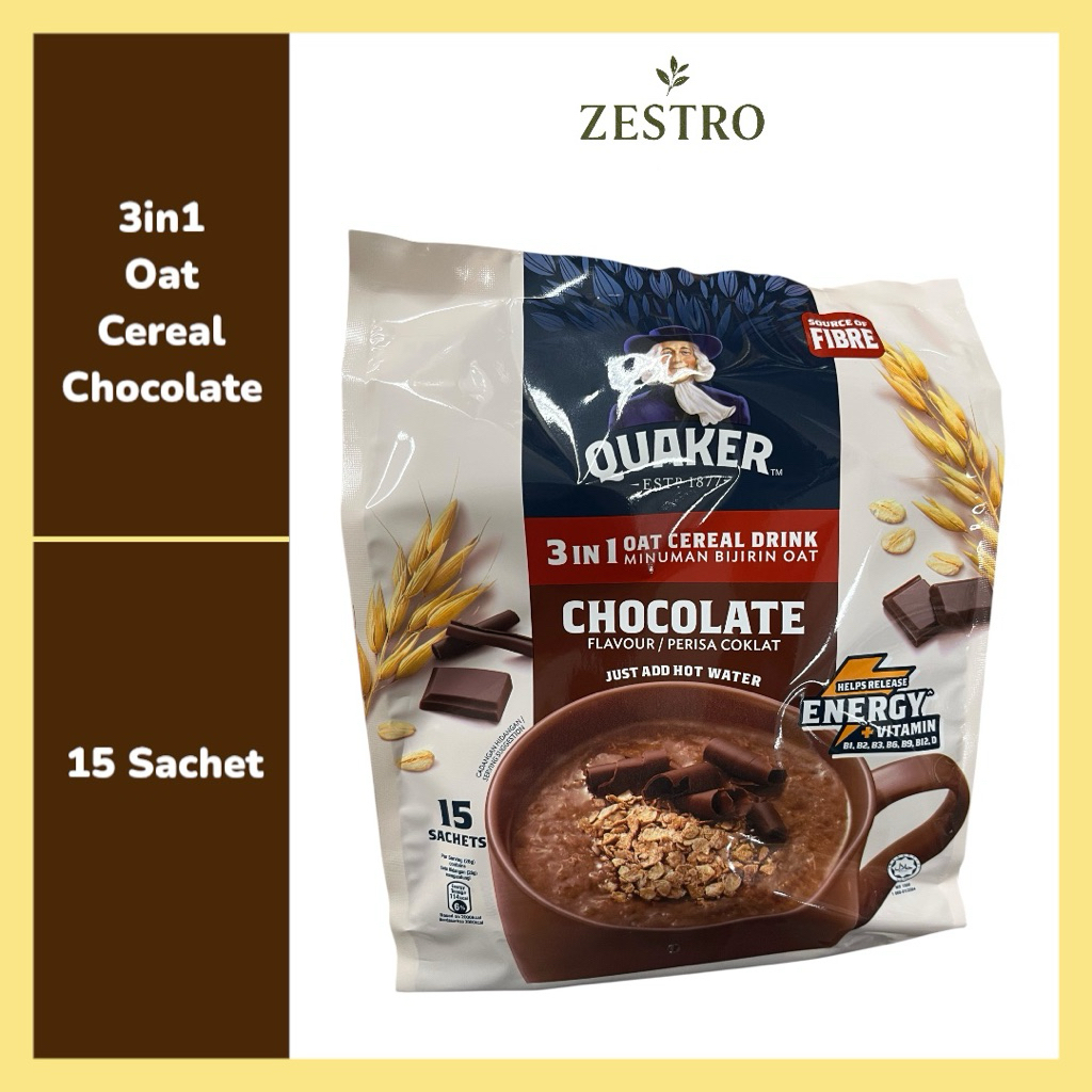 Quaker 3in1 Oat Cereal Drink Minuman Oat 3in1 15 Sachet | Shopee ...
