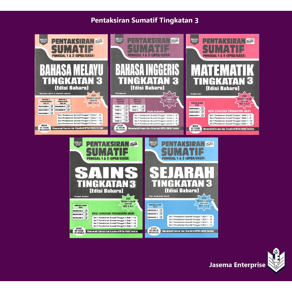 Summative Assessment Term 1&2 Form 3 Bm English Mathematics Science ...