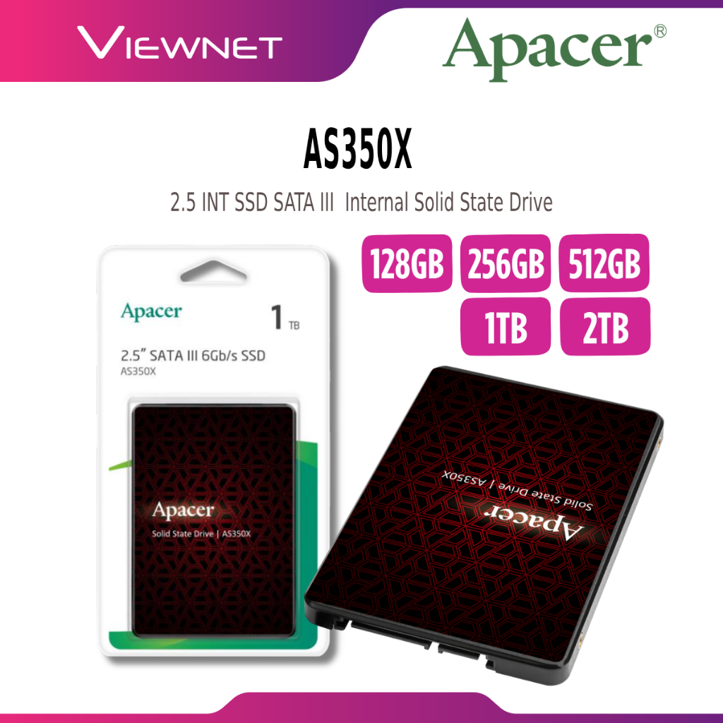 APACER AS350X 2.5" INT SSD PANTHER SATA III INTERNAL SOLID STATE DRIVE ...