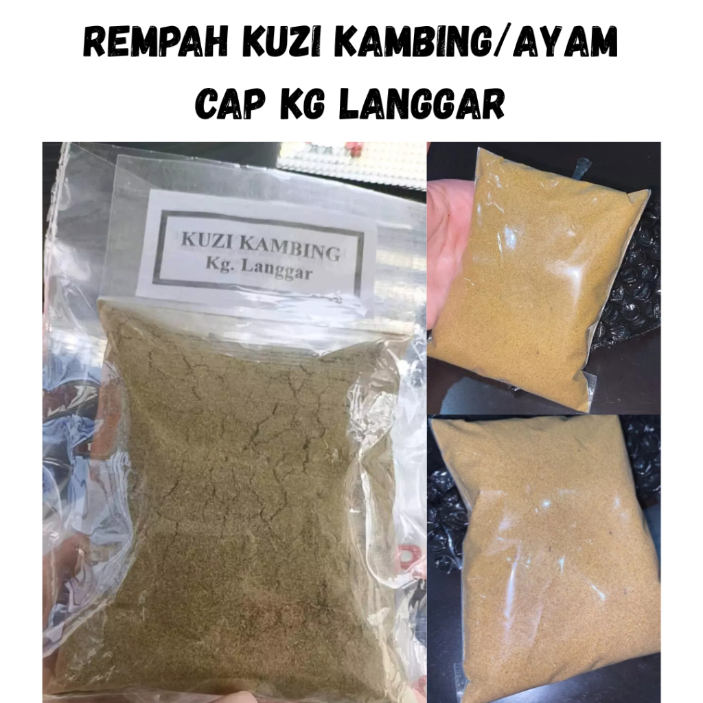 Kuzi Spices Cap Kg Langgar Chicken, Meat, Goat 1 Package For 2-3kg ...