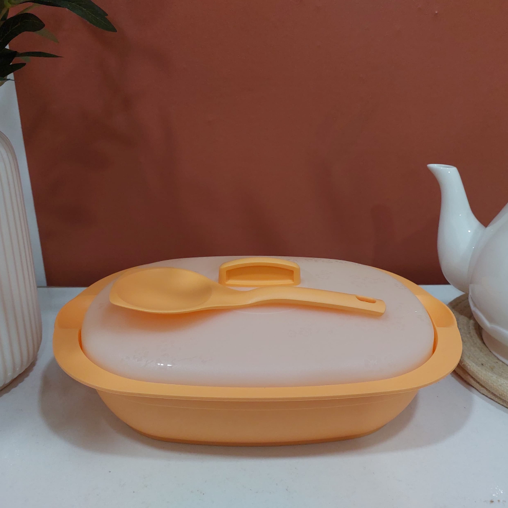 Tupperware Legacy Floria Microwavable Serving Dish/Rice Server With ...