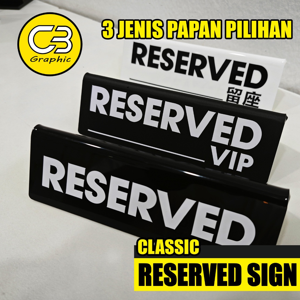 Reserve Sign Reserve Table V Signage Hotel Gathering Cafe Acrylic Sign ...