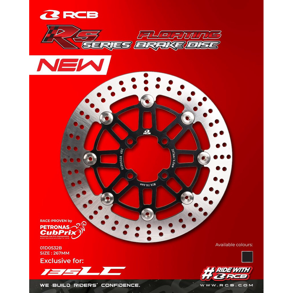 RCB ALLOY BRAKE DISC PLATE FLOATING RS SERIES Y15ZR 298MM LC135 267MM ...