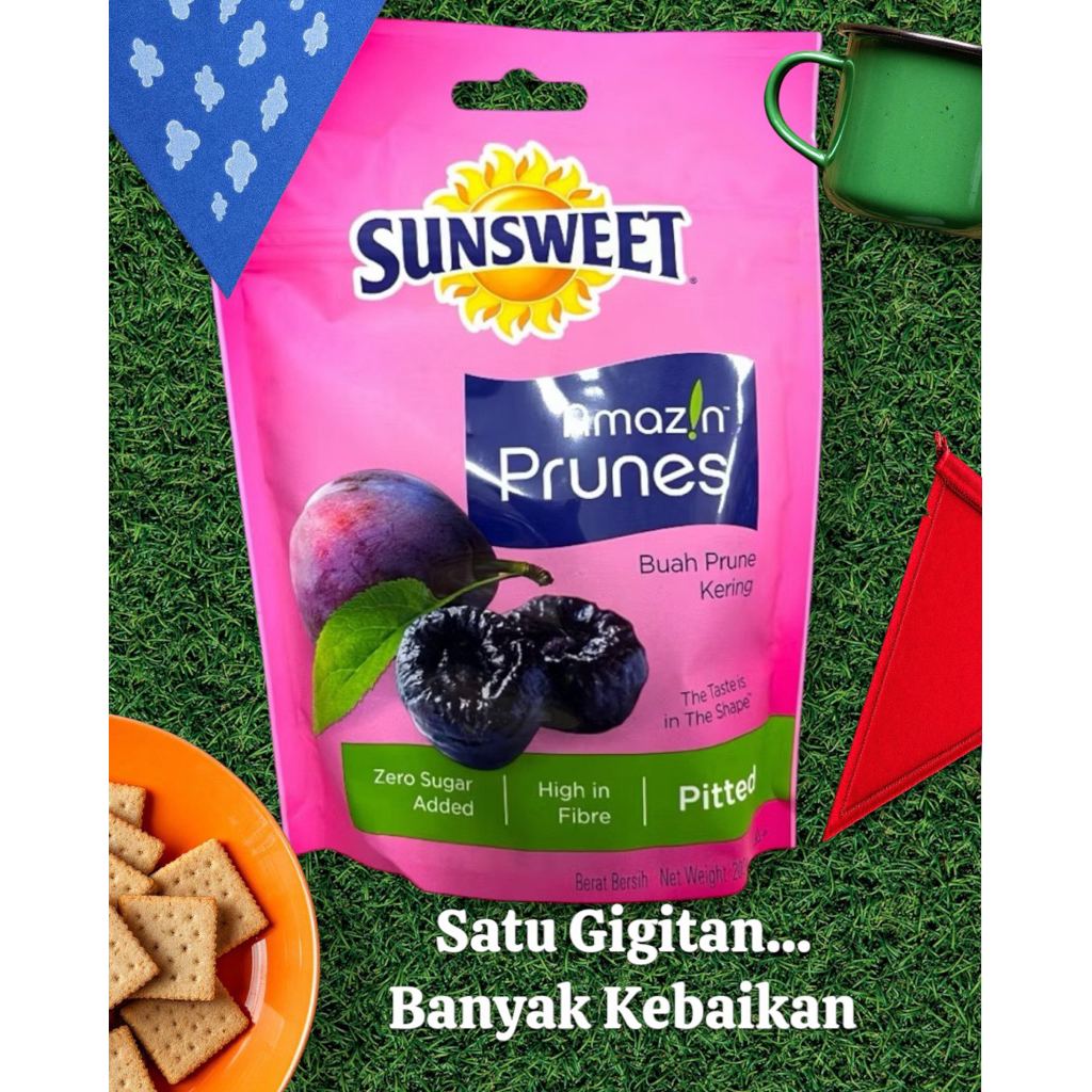 Sunsweet Dried Prunes 200g Buah Prun Kering Zero Sugar Added High Fibre ...