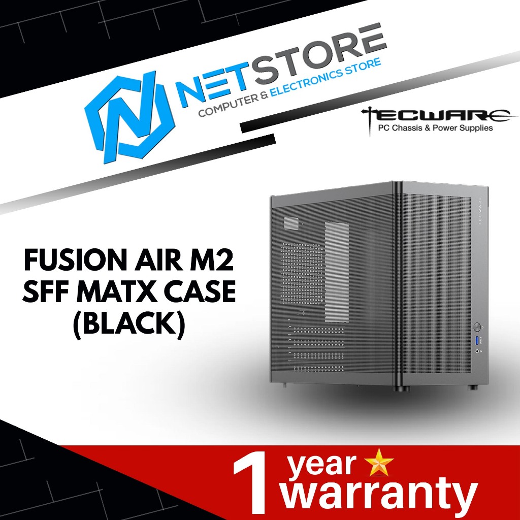 TECWARE FUSION AIR M2 SFF MATX CASE - BLACK - TWCA-FUSAM2-BK | Shopee ...