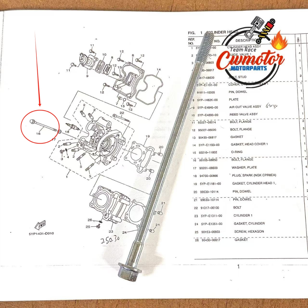 LC135 SKRU BLOK TIANG BLOK SCREW BLOCK SCREW HEAD BLOCK BLOCK STUD BOLT ...