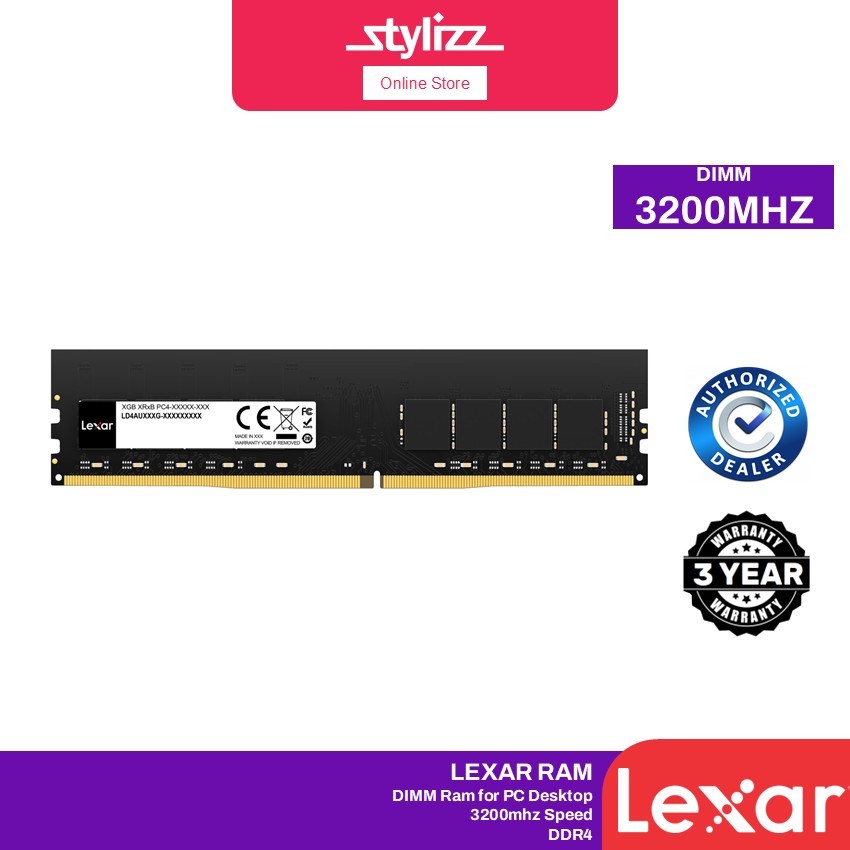 LEXAR 32GB 16GB 8GB 3200MHZ DDR4 DIMM RAM FOR LAPTOP NOTEBOOK | Shopee ...