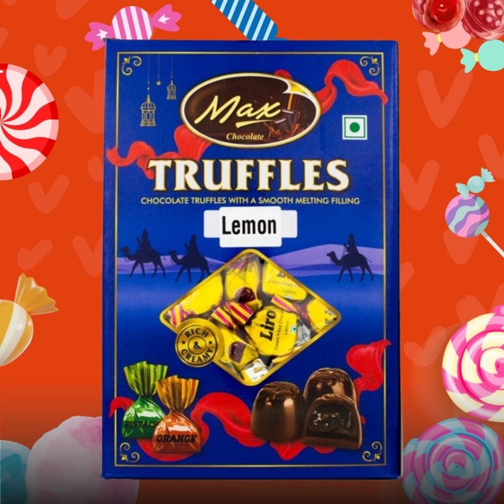 Max Truffles Chocolate Truffles with Smooth Lemon Zest Filling (200g ...