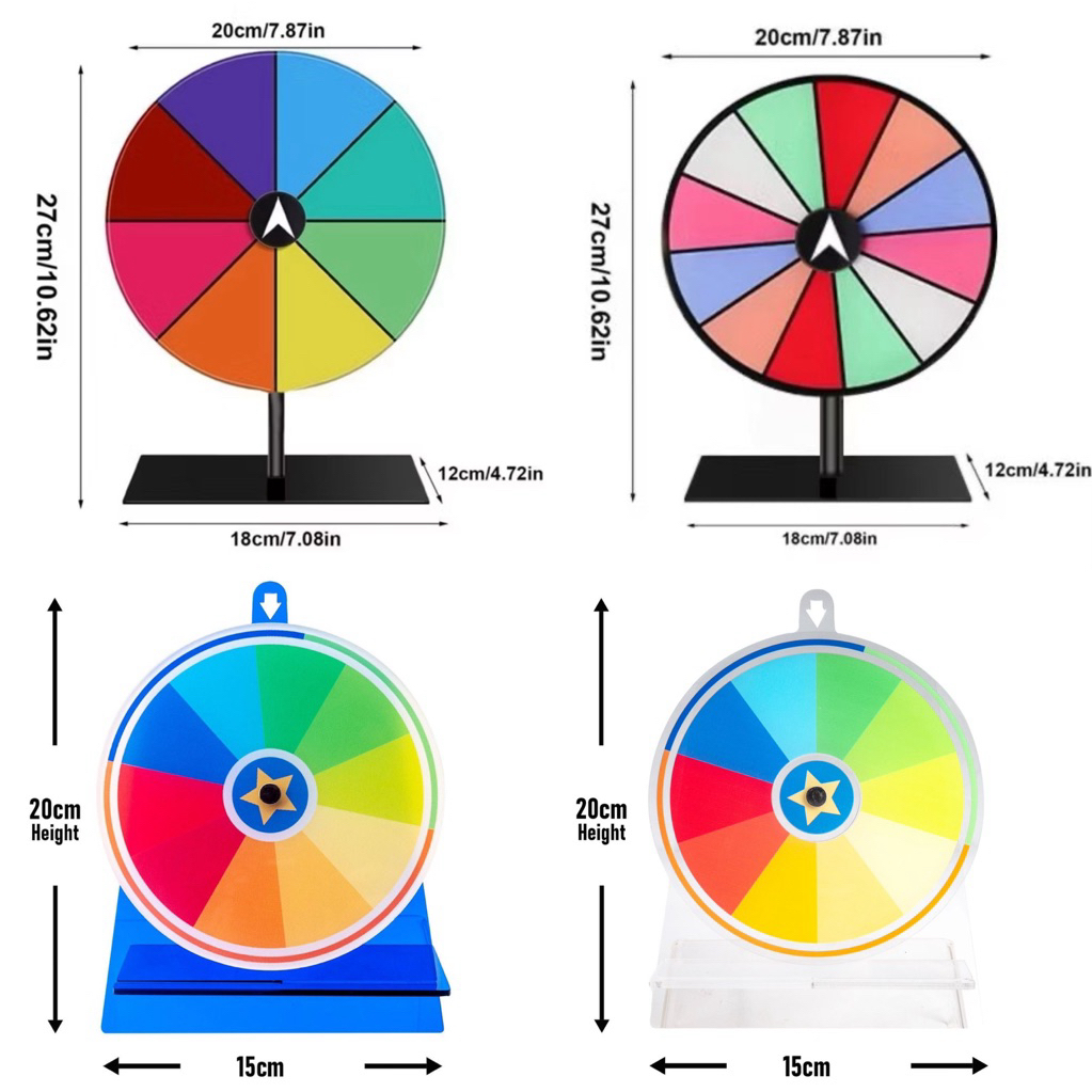 Tabletop Prize Turntable,Lucky Draw Roulette Wheel,Fortune Wheel for ...
