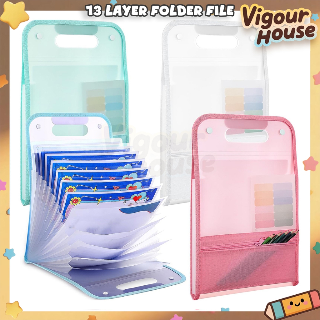 Folder File Organizer 13 Layer Waterproof Expanding File Folder Student ...