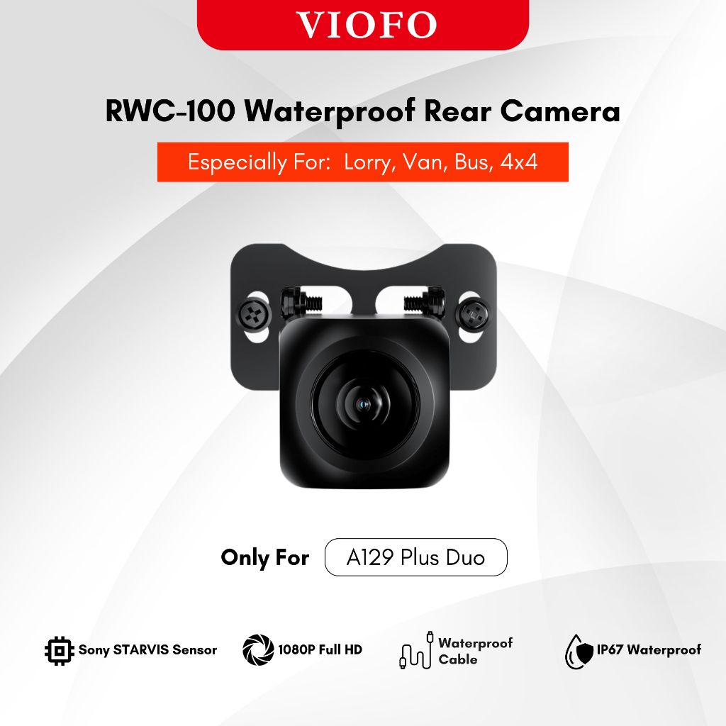 VIOFO RWC100 Waterproof Rear Camera For A129 PLUS DUO | Shopee Philippines